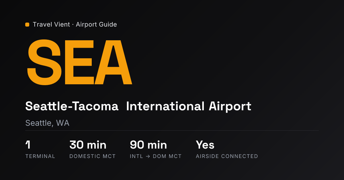 SEA Airport Guide 2026: Terminals, Connections & Layover Tips, Travel Vient