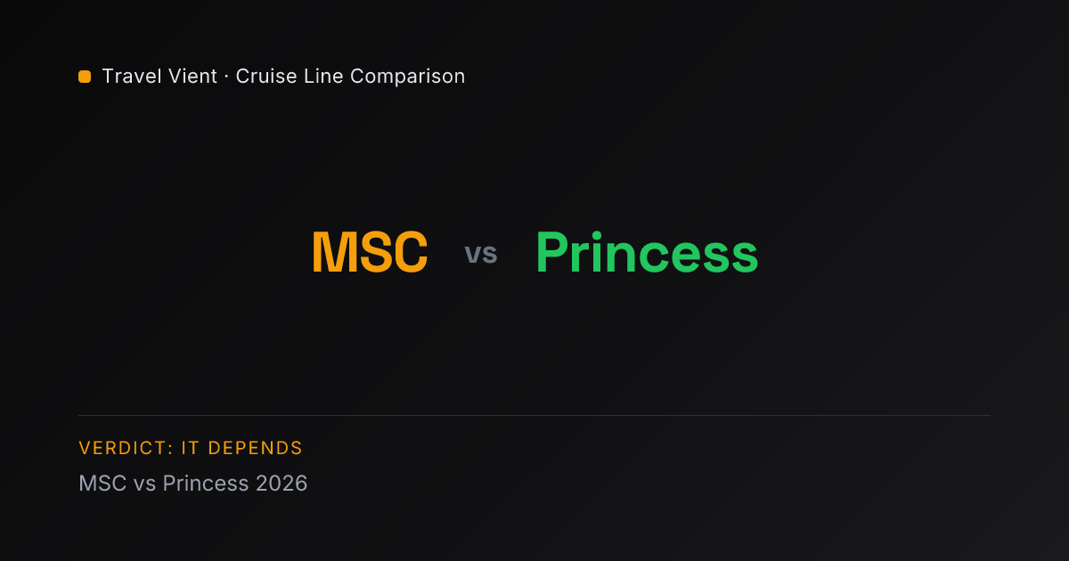 MSC vs Princess 2026, Travel Vient