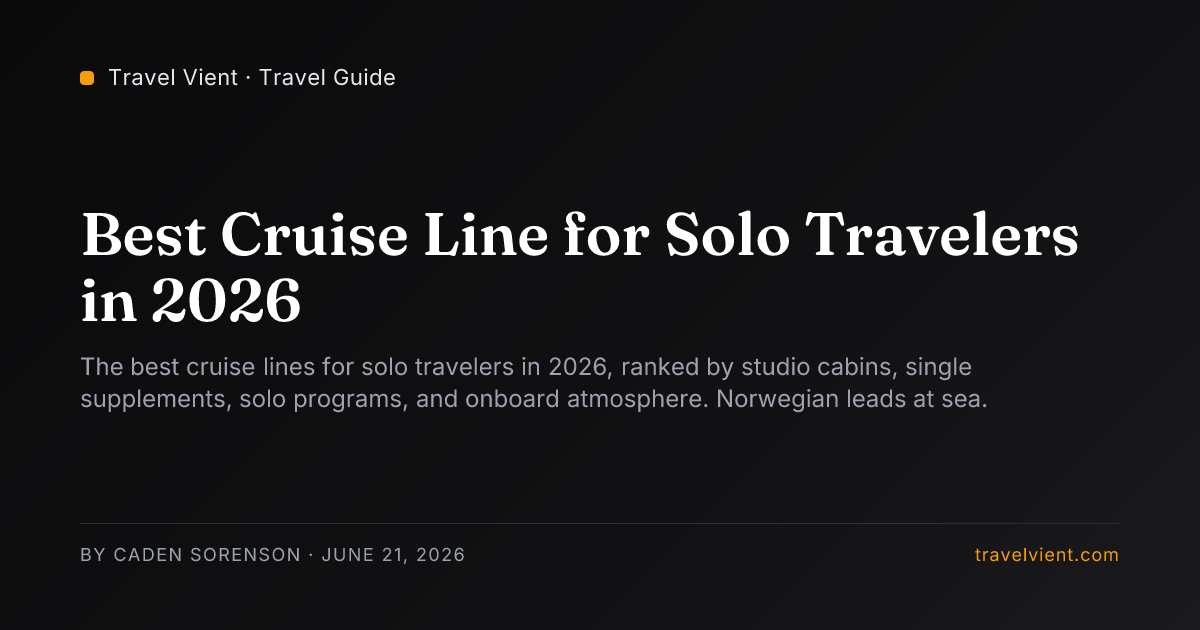 Best Cruise Line for Solo Travelers in 2026, Travel Vient