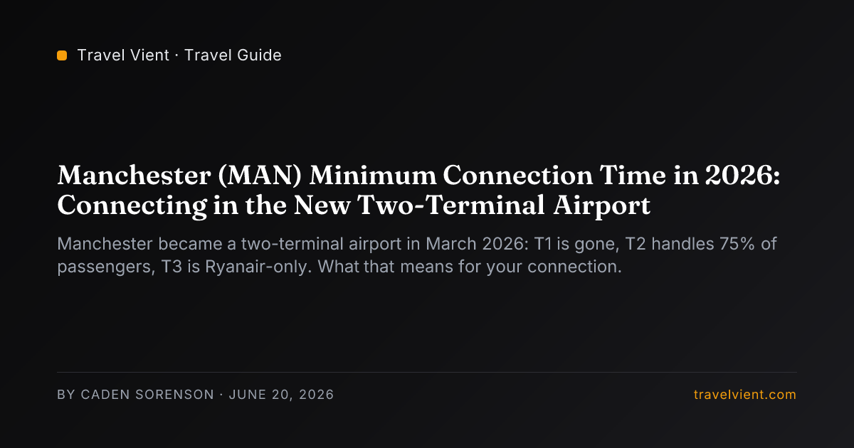 Manchester (MAN) Minimum Connection Time in 2026: Connecting in the New ...